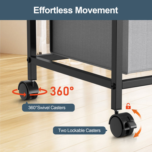 17 Stories Rolling Laundry Hamper And Waste Basket Set with Handles ...