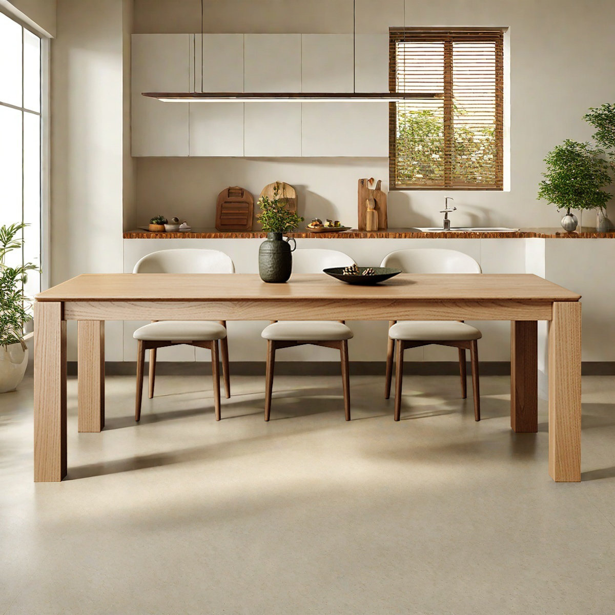 Hokku Designs Simple Rectangular Solid Wood Dining Table | Wayfair