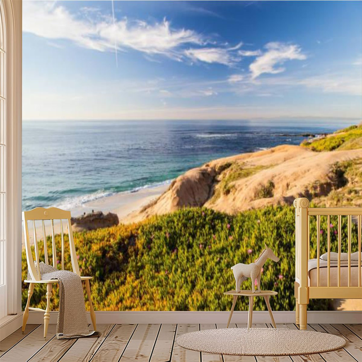 Beachcrest Home™ Peel and Stick Canvas Wallpaper Wall Mural Sunny La ...