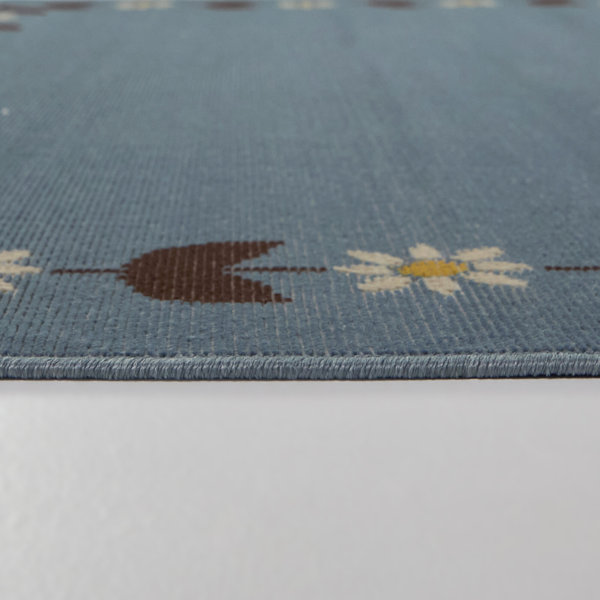 Winston Porter Rectangle Seandell Floral Machine Woven Cotton ...