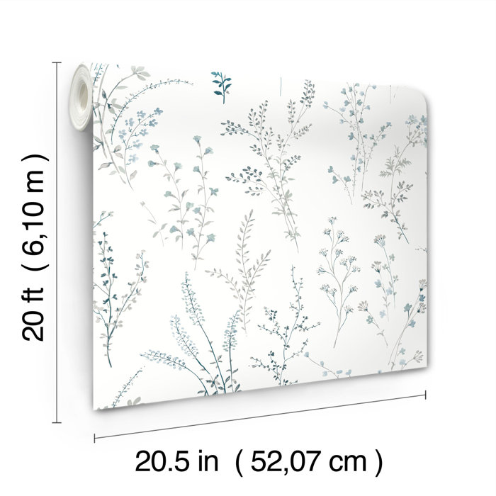 York Wallcoverings Wildflower Sprigs Peel & Stick Floral Wallpaper ...