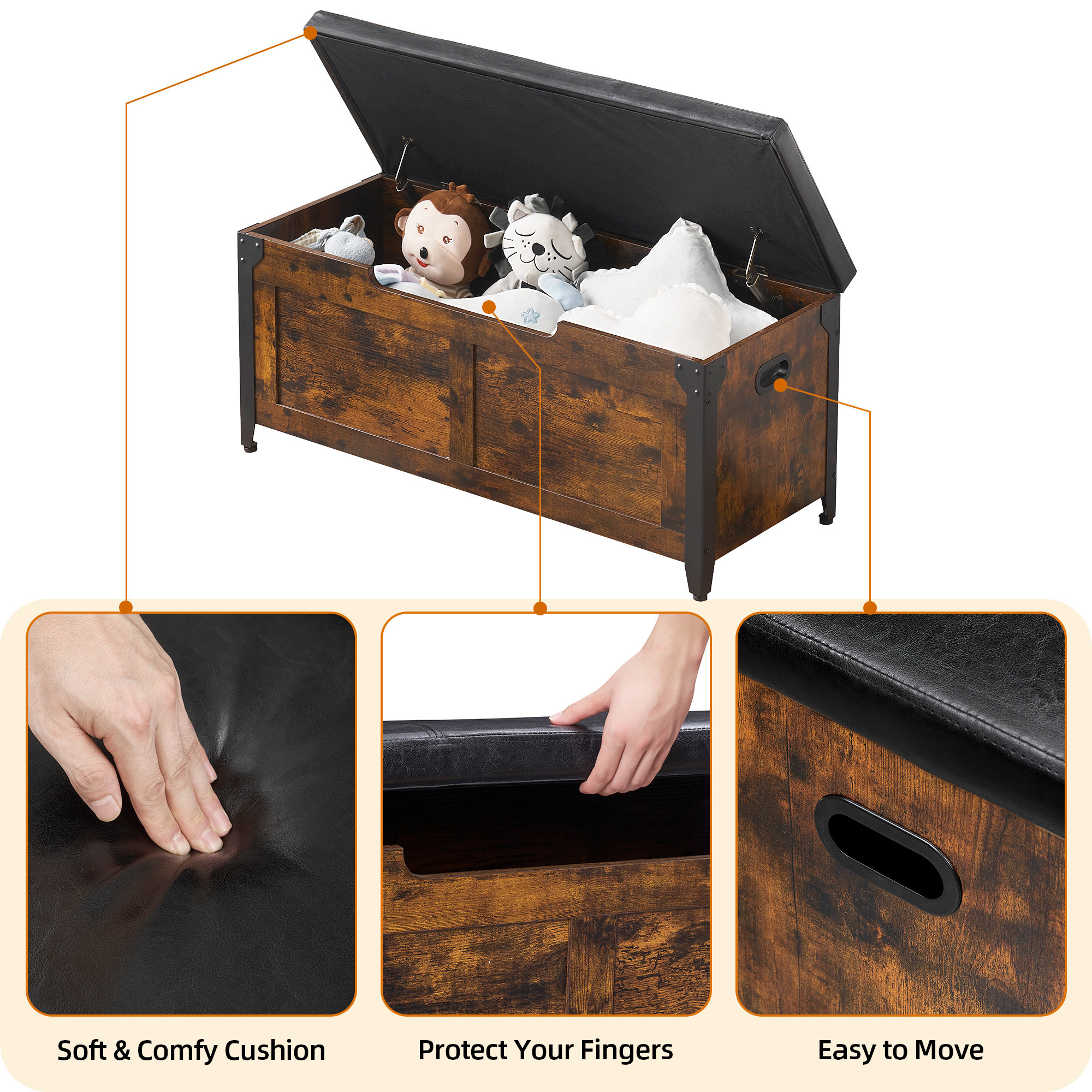 17 Stories Storage Chest, Wood Storage Bench | Wayfair