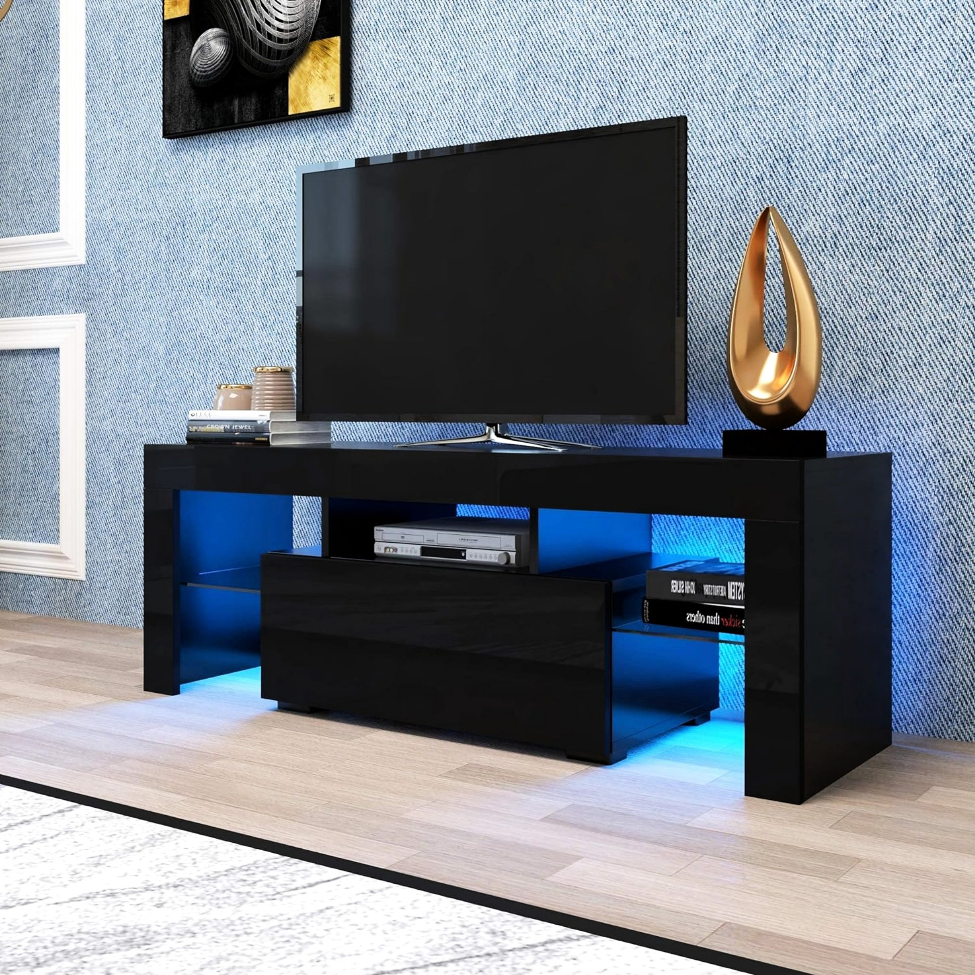 Latitude Run® Aleana Led Tv Stand For 55-Inch Televisions, Modern Flair ...