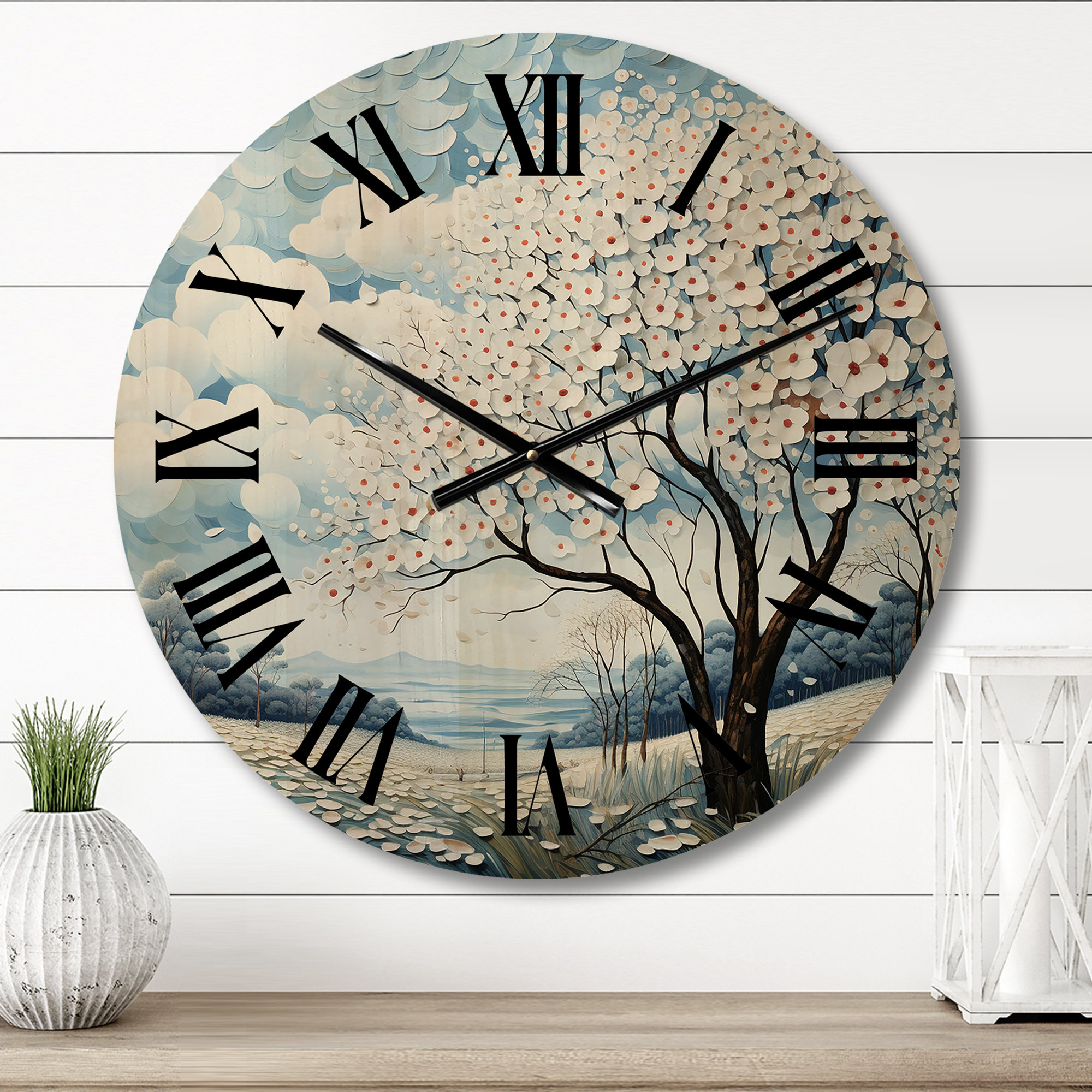 East Urban Home Dogwood Field Pointillism Collage I - Landscapes ...