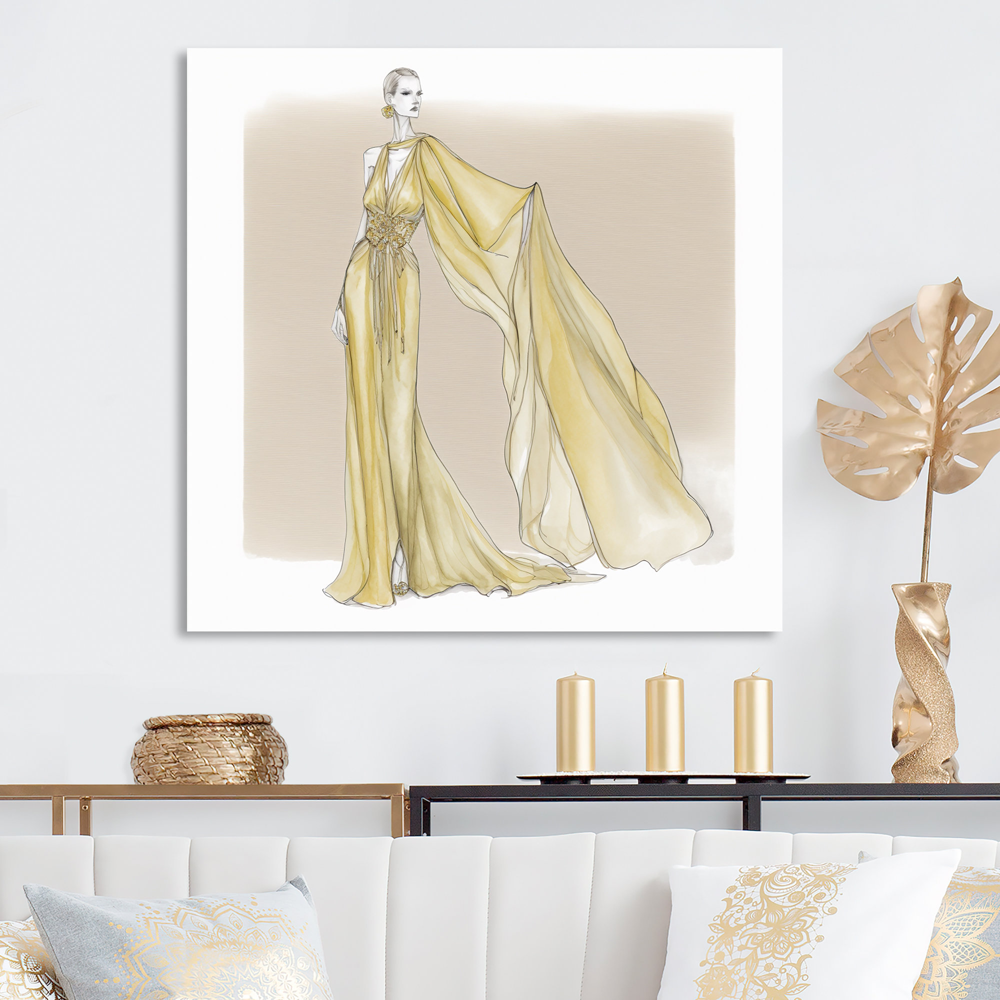 Ivy Bronx Street Fashion Model In Vintage Blue V - Fashion Woman Metal ...