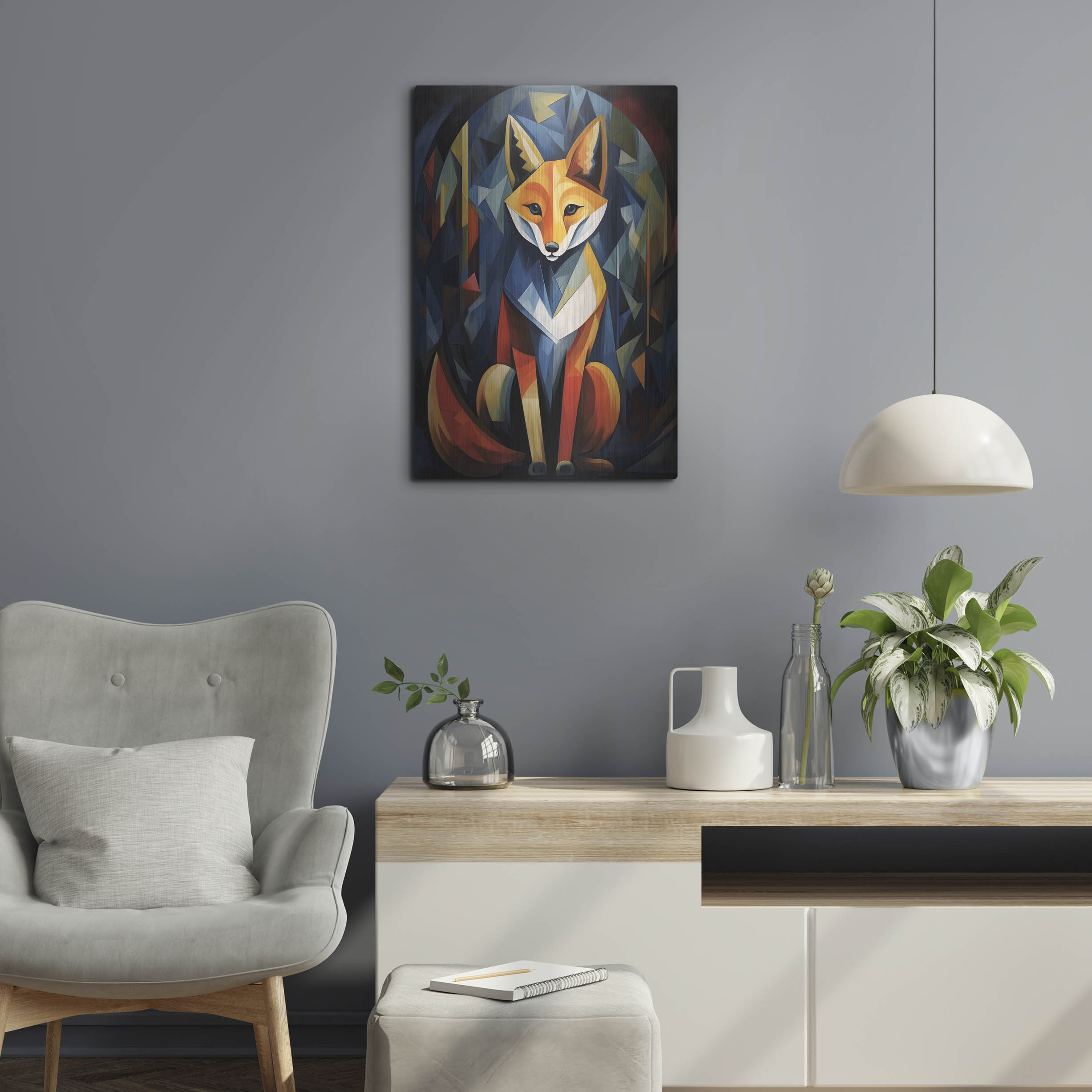 Millwood Pines The Cubistic Fox' by Andreas Magnusson Metal Wall Art ...