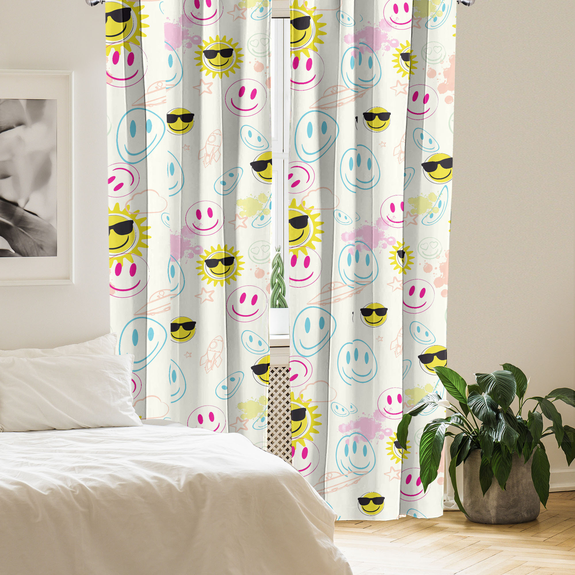 East Urban Home Jahseem Microfiber Semi-Sheer Curtain Pair | Wayfair