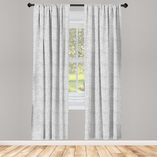 East Urban Home Minimalist 4-Panel Curtains, Simplistic Messy Dots ...