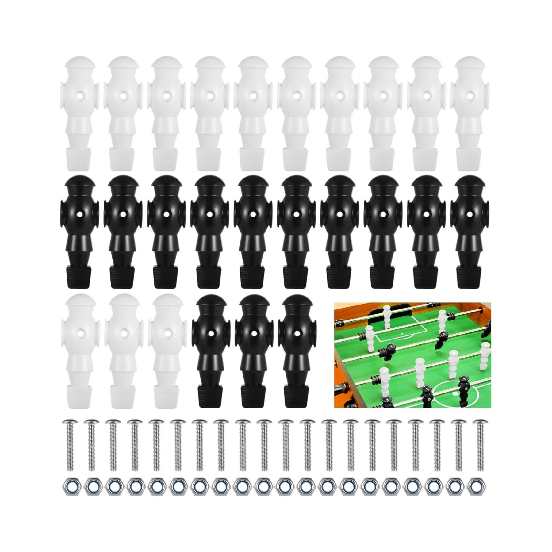 Phantoscope 26 Pcs Foosball Men, Resin Foosball Replacement Parts ...