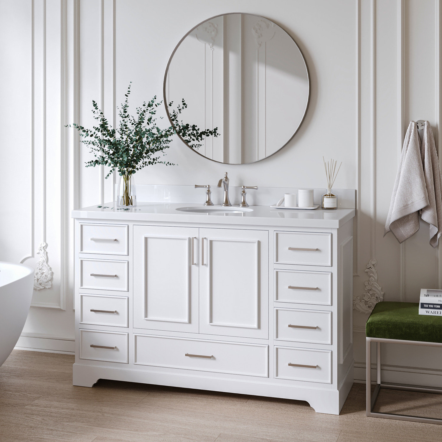 Winston Porter Abshire 55 Single Bathroom Vanity with Top - Wayfair Canada