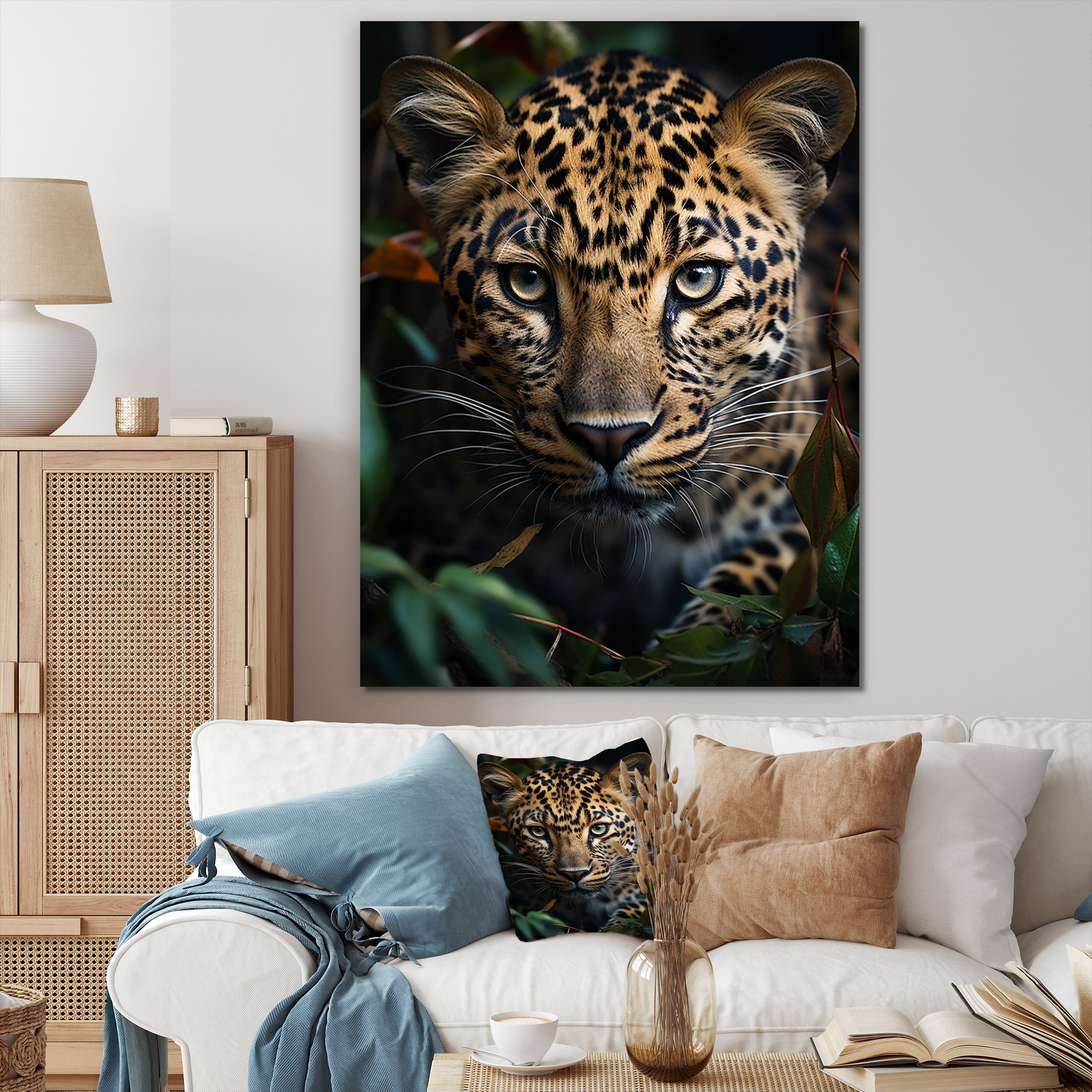 Latitude Run® Leighlynn Cheetah Portrait Silent Stalk V Framed On ...