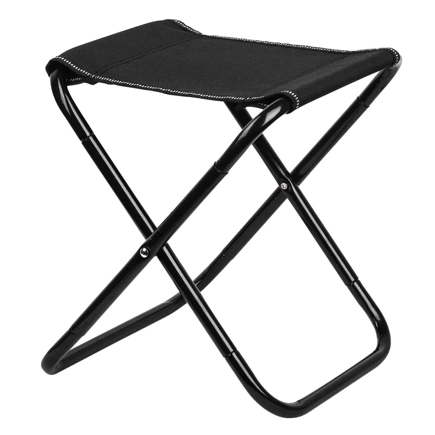 Arlmont & Co. Shaefer Folding Camping Stool Black Stool for Adults Kids ...