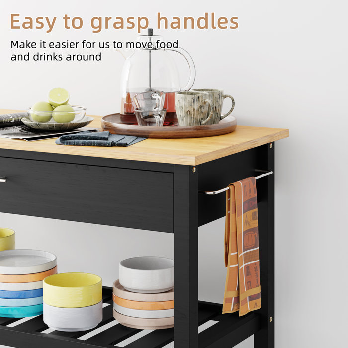 Wade Logan® Aresha Wood Kitchen Island & Reviews | Wayfair