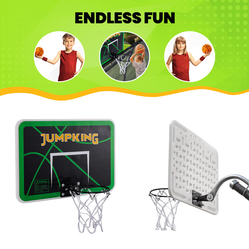 JumpKing Basketball Hoop Breakaway Metal Ring with Goose Neck Pole (fit ...