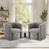 Ivy Bronx Kyah Upholstered Barrel Chair with Ottoman & Reviews | Wayfair