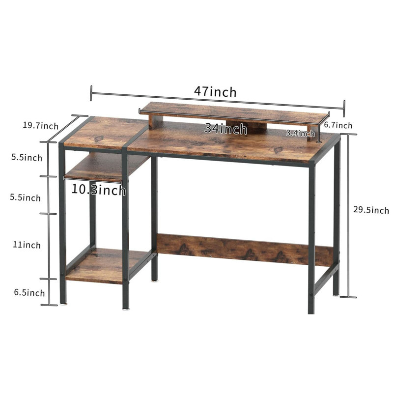 17 Stories Evalisa 47'' L Computer Table | Wayfair