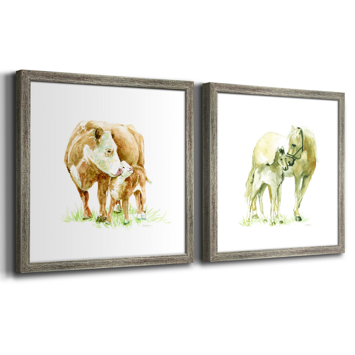 Rosalind Wheeler Cow & Calf- Premium Framed Canvas - Ready To Hang ...