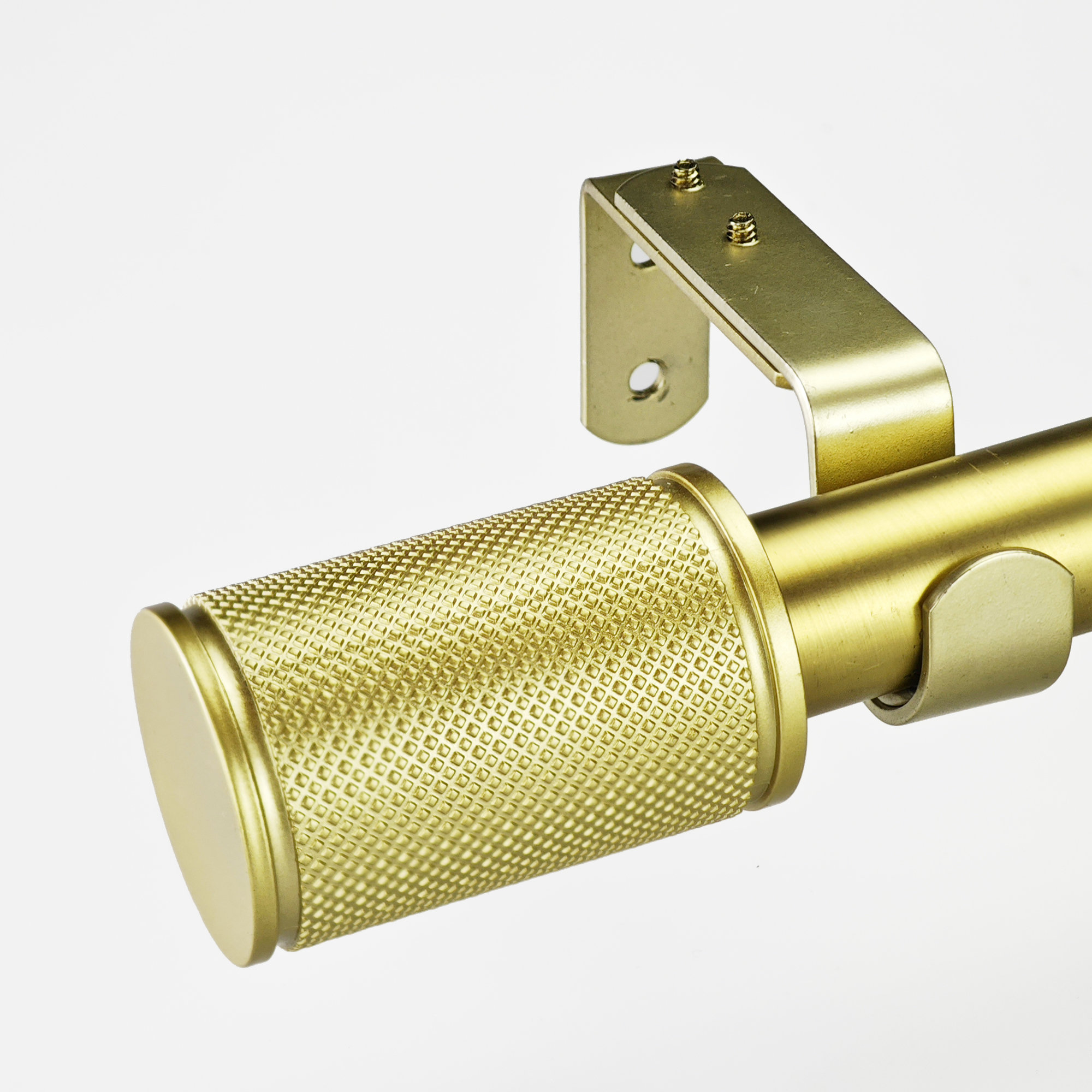 House of Hampton® Adjustable Single Gold Drapery Rod With Finials ...