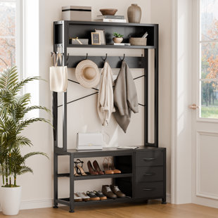 Metal Hall Trees You'll Love | Wayfair