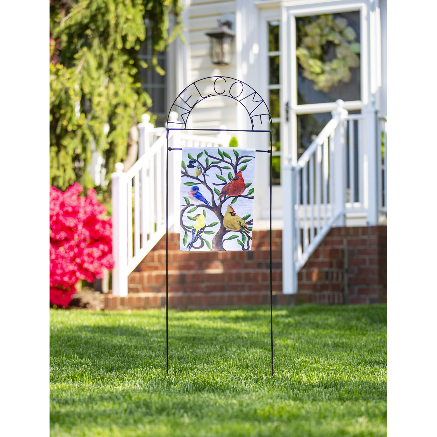Trinx Welcome Garden Flag Arbour Stand - Wayfair Canada