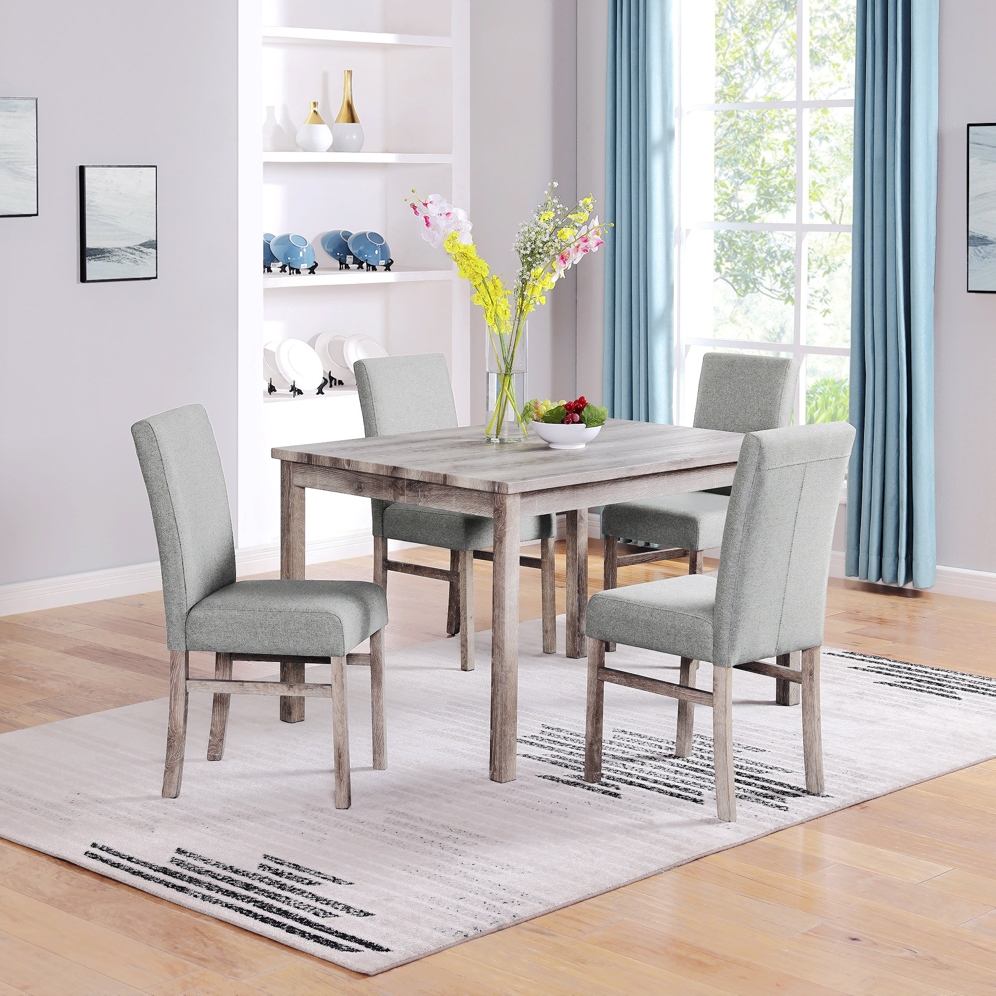 Gracie Oaks Dining Table Dining Chairs Kitchen Dining Table Dining ...