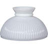 BEAUTY DEPOT Lamp 10" Cased White Glass Ribbed Student Lamp Shade ...