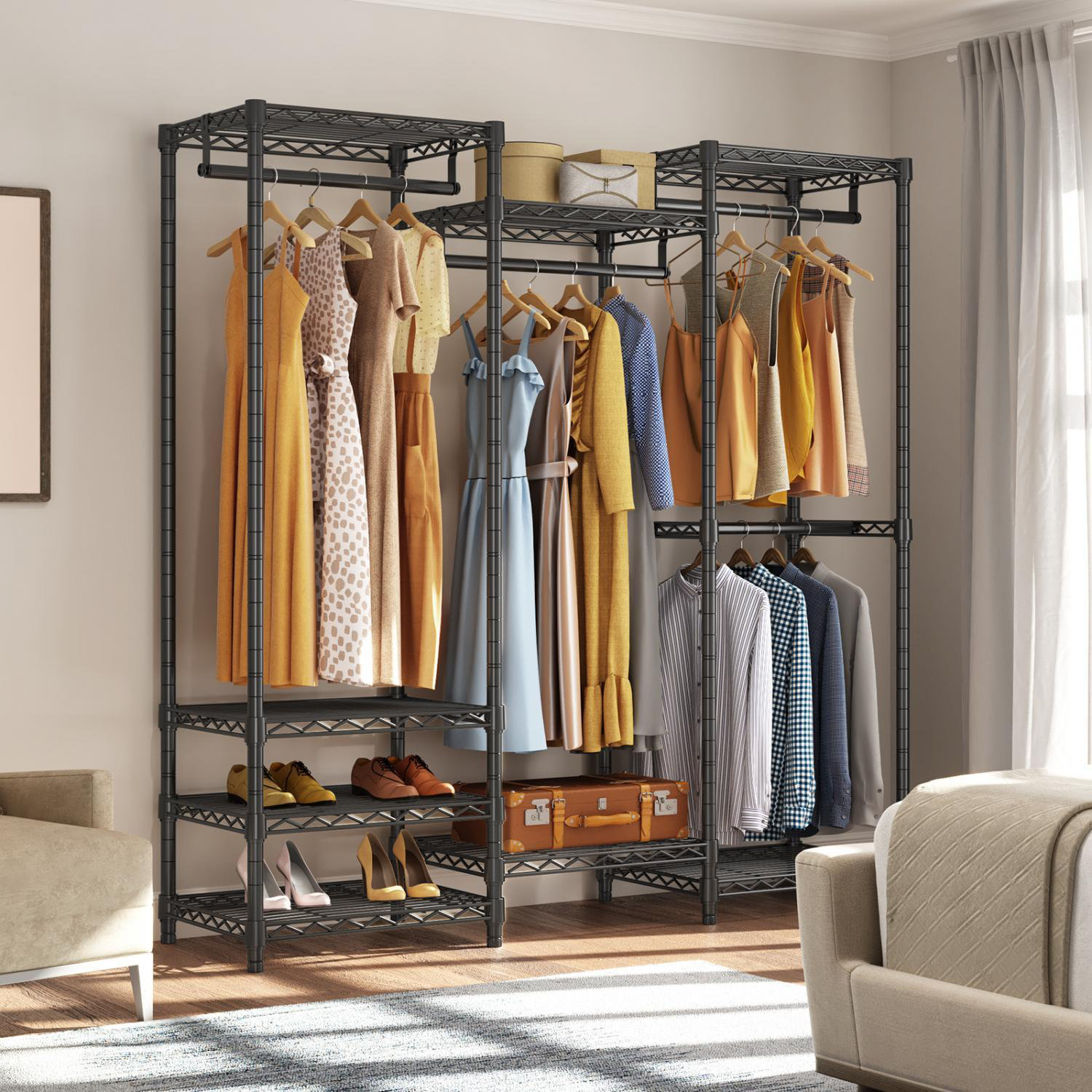 VIPEK 56.7" W Metal Clothes Rack | Wayfair