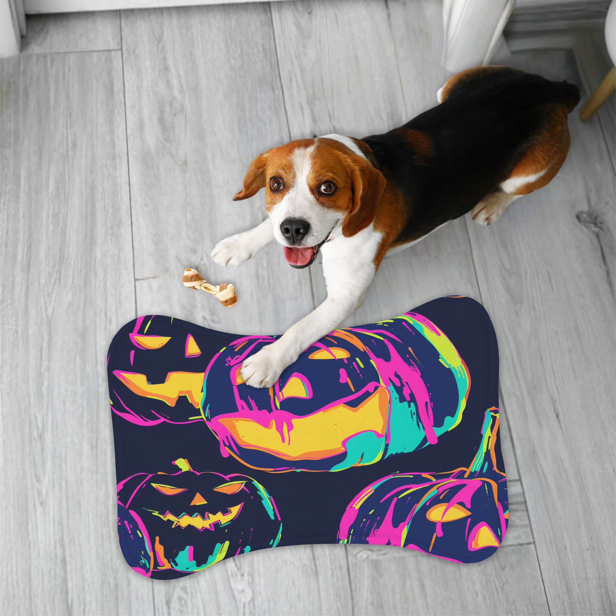 MentionedYou Fluorescent Squash - 1 Piece Bone Shape Feeding Mat | Wayfair