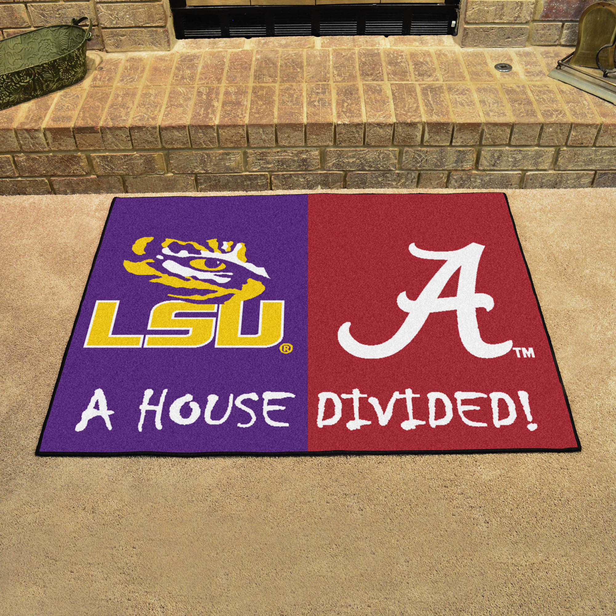 Trinx Maianh House Divided - LSU / Alabama 42.5 in. x 33.75 in. Non ...