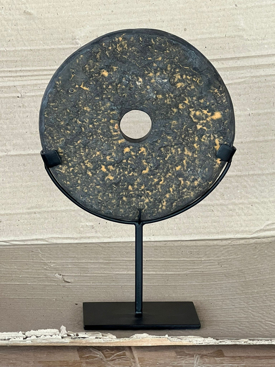 Lily's Living Approx. 18" High Lava Stone Disk with Iron Stand | Perigold