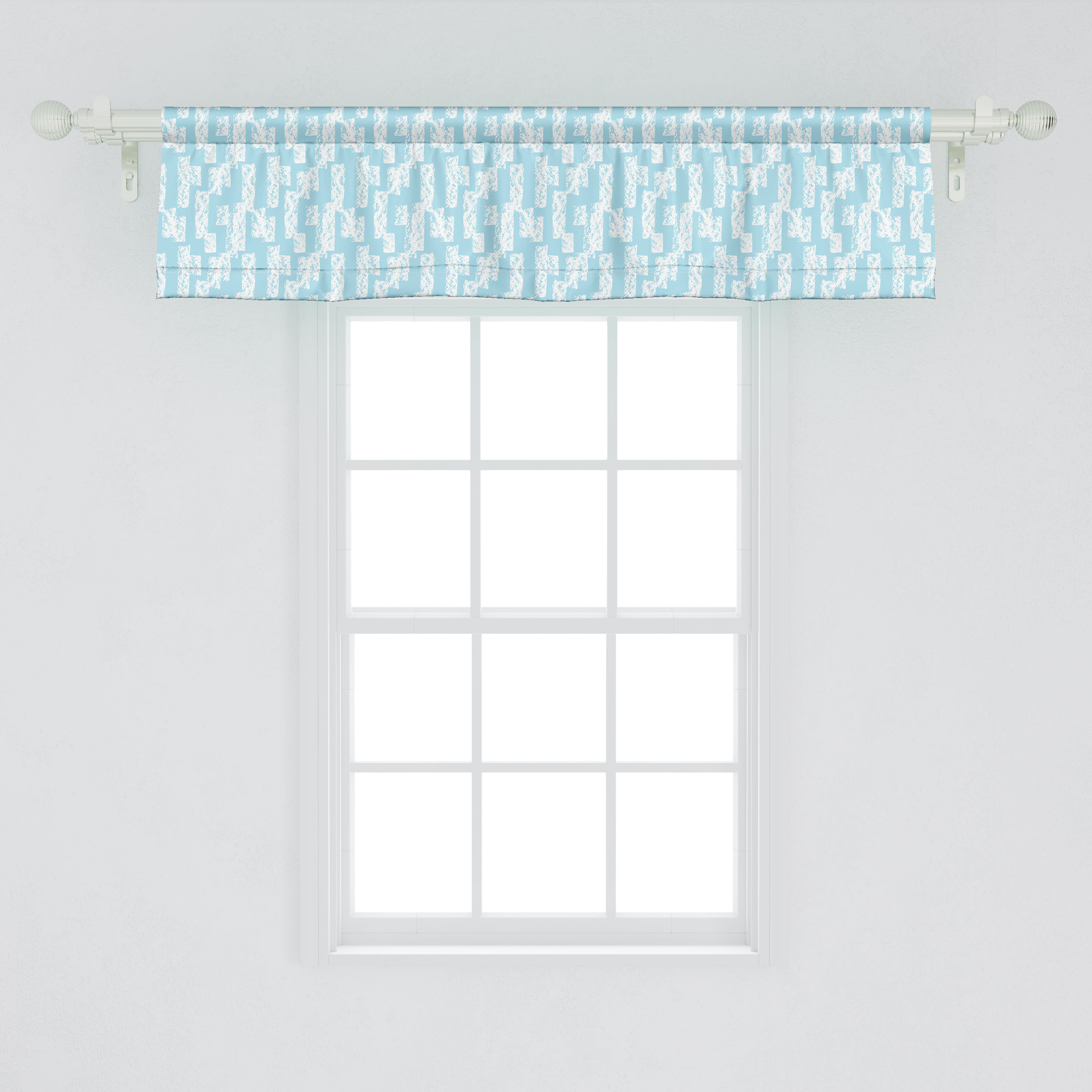 Ambesonne Pale Blue Valance Pack of 2 Wall with Brushstrokes 54" Pale ...
