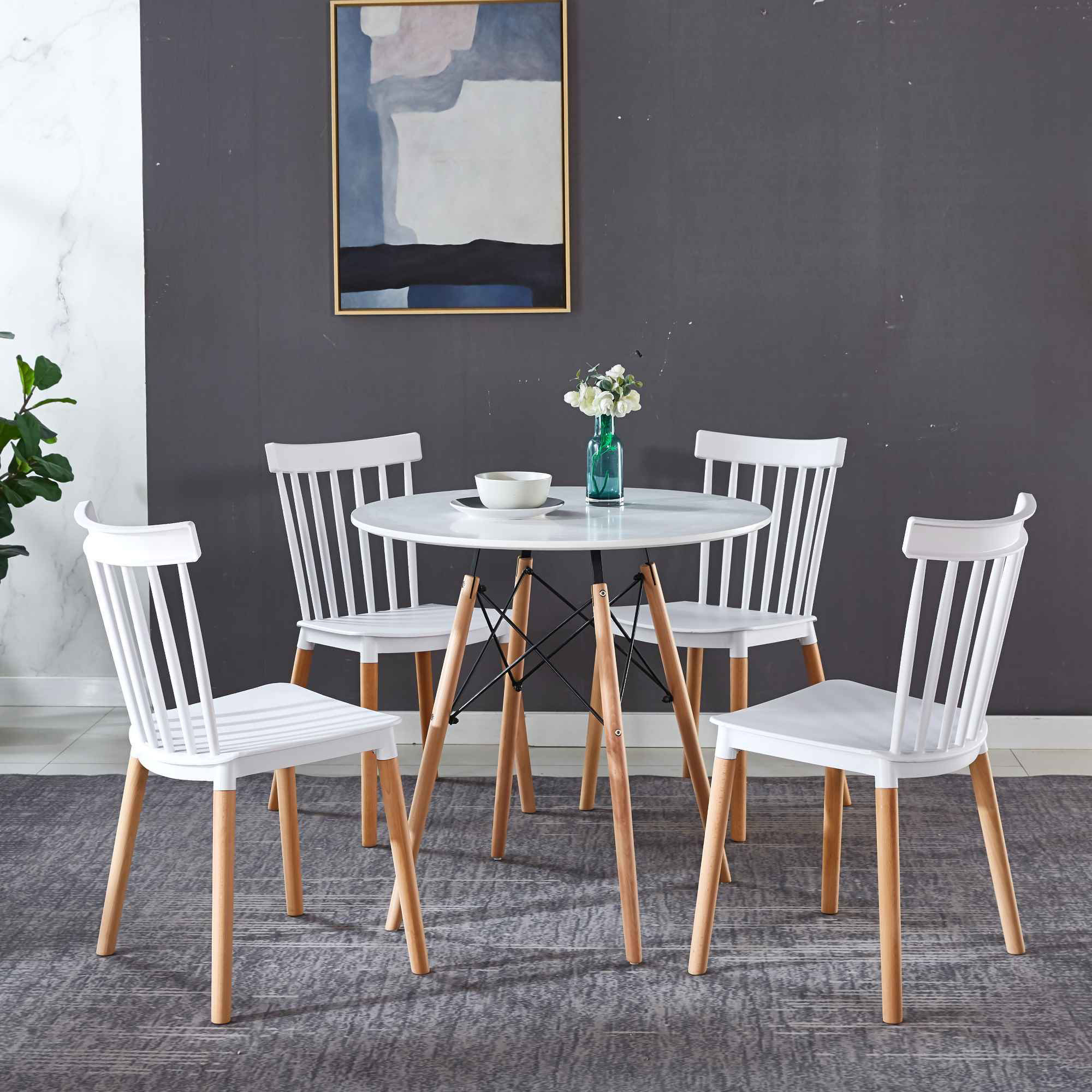 Gracie Oaks Nunci Rectangular Dining Set | Wayfair