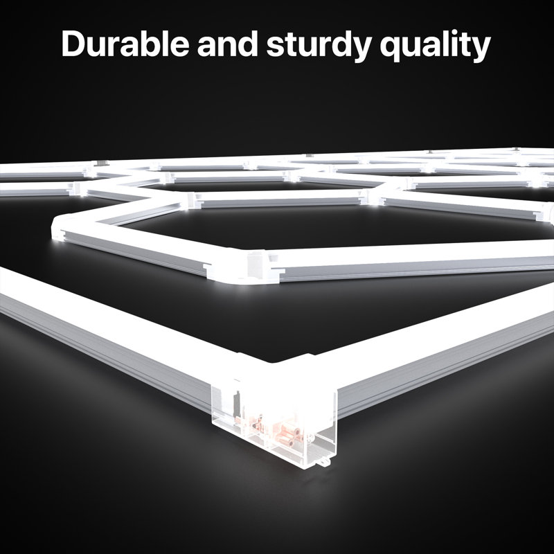 Wrought Studio™ Modern Hexagon LED Ceiling Light, DIY Honeycomb Design ...