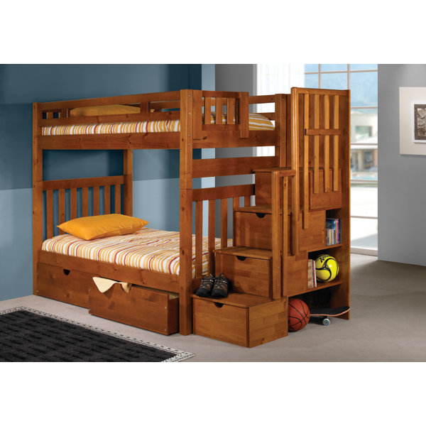Harriet Bee Langley Solid Wood Futon Bunk Bed by Harriet Bee & Reviews ...