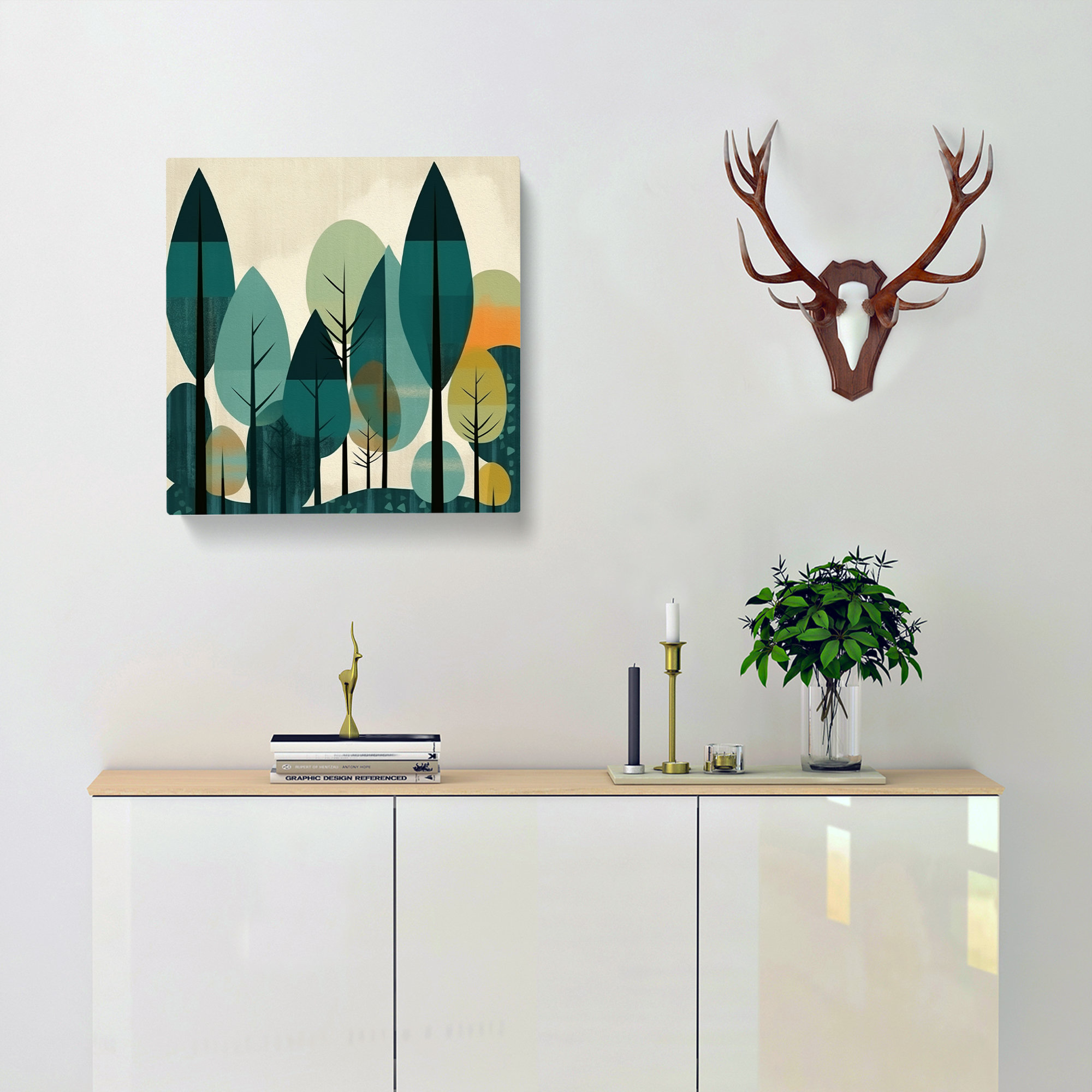 Alpen Home Forest Mid-Century - Print | Wayfair.co.uk