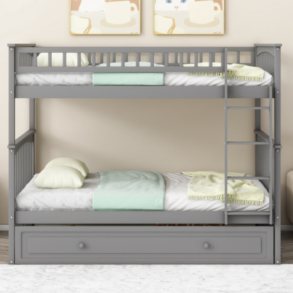 Myhomekeepers Solid Wood+MDF Bunk Bed Bed | Wayfair