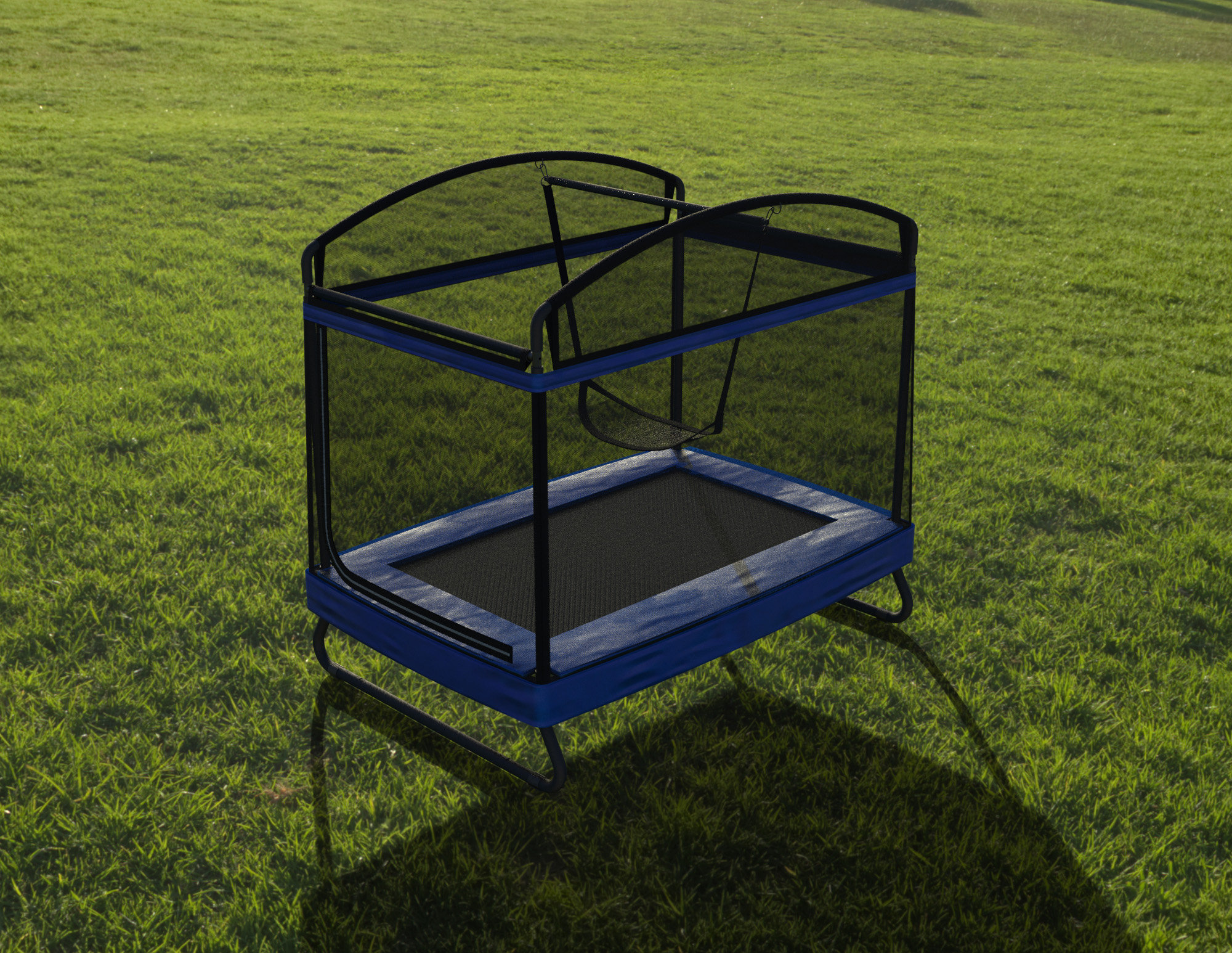 Ceballos 4*6Ft Outdoor Square Trampolines For Kids Adults Long ...