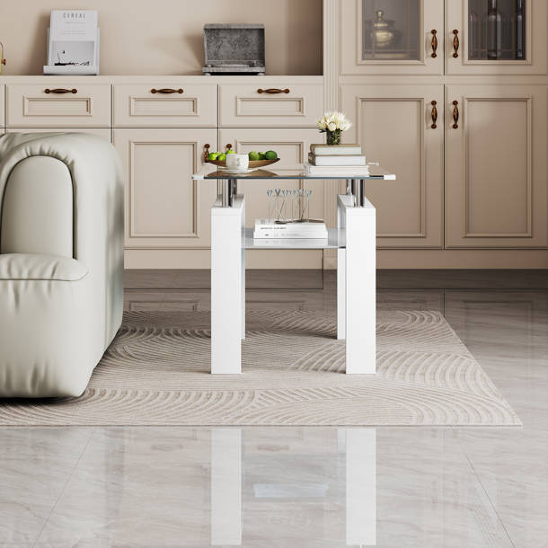 Wade Logan® Mosheim Glass Top Coffee Table & Reviews | Wayfair