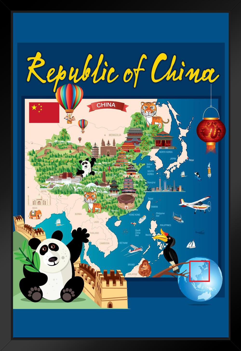 Trinx Illustrated Map Of China Travel World Map With Cities In Detail ...