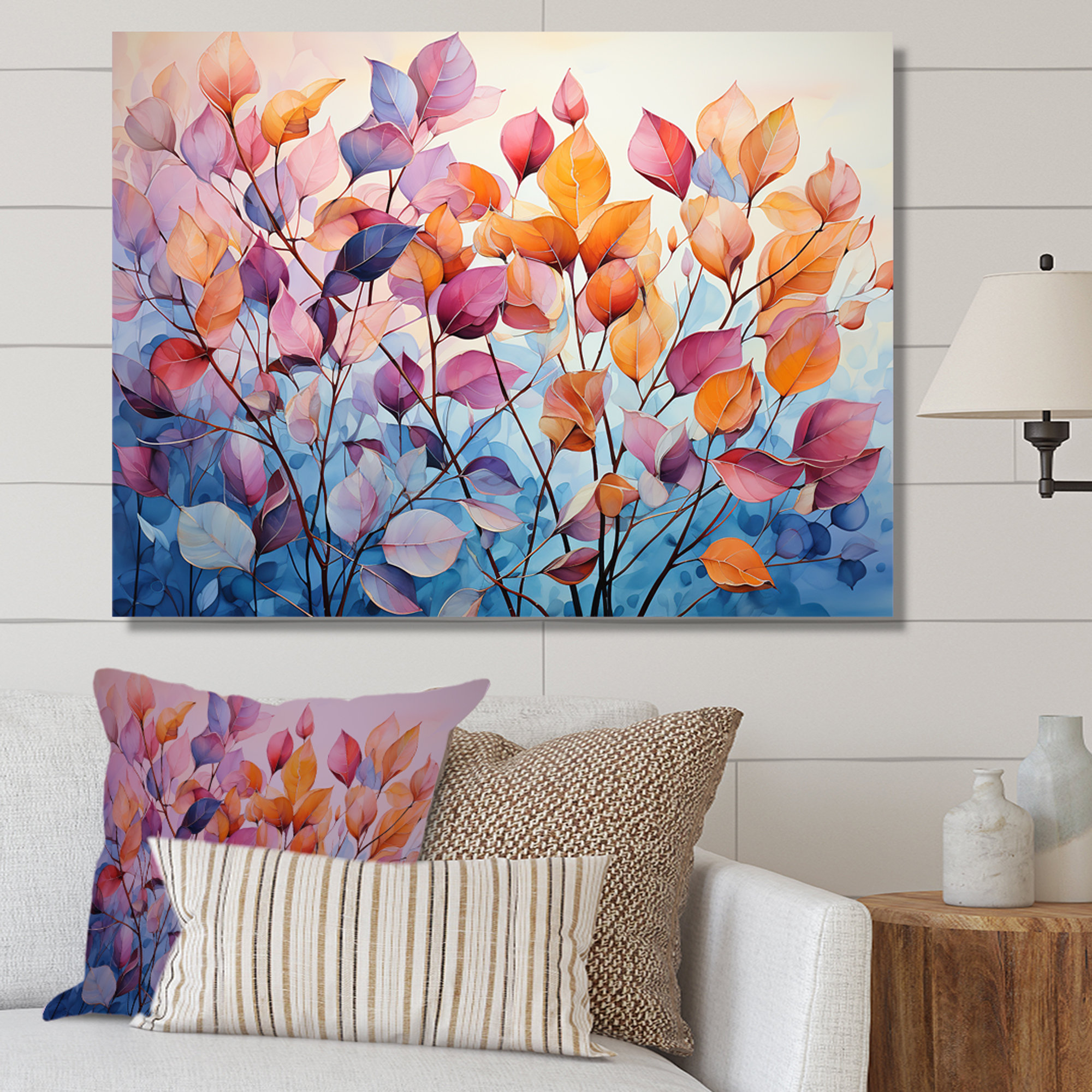 Winston Porter Dreamy Colorful Foliage - Print on Canvas | Wayfair