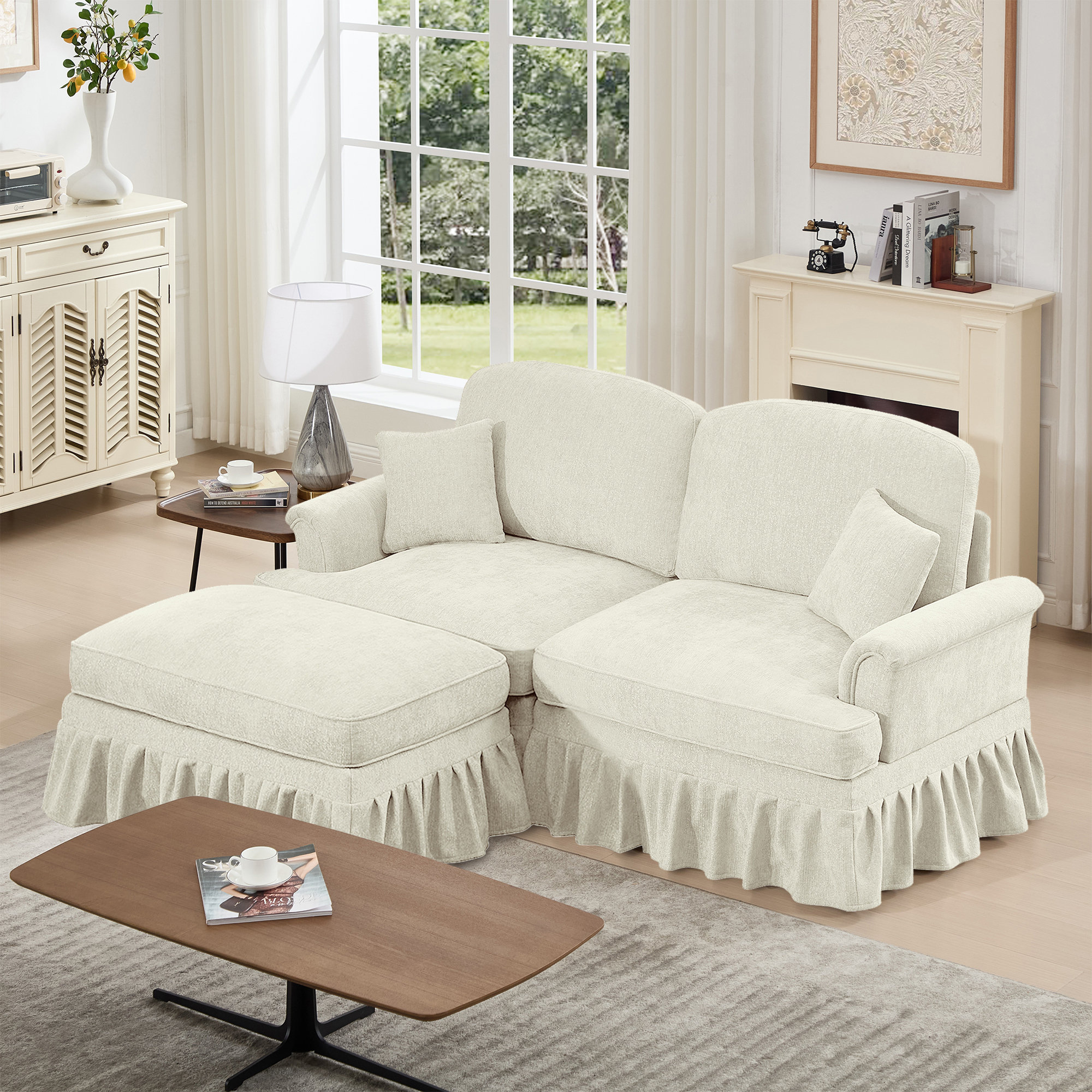 Corrigan Studio® Elegant Mid Century Large Modular L Shaped Sofa ...