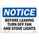 SignMission OSHA Notice - Before Leaving Turn Off Fan And Stove Lights ...