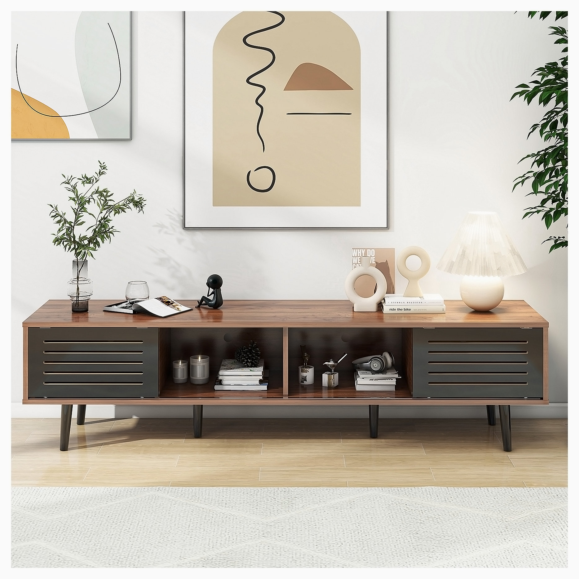 George Oliver Elvena 62.90'' Media Console | Wayfair