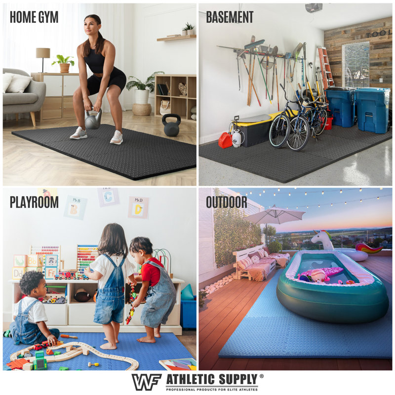 CAP Interlocking Exercise Foam Mats, 72 SQ.FT Diamond, TATAMI, T ...