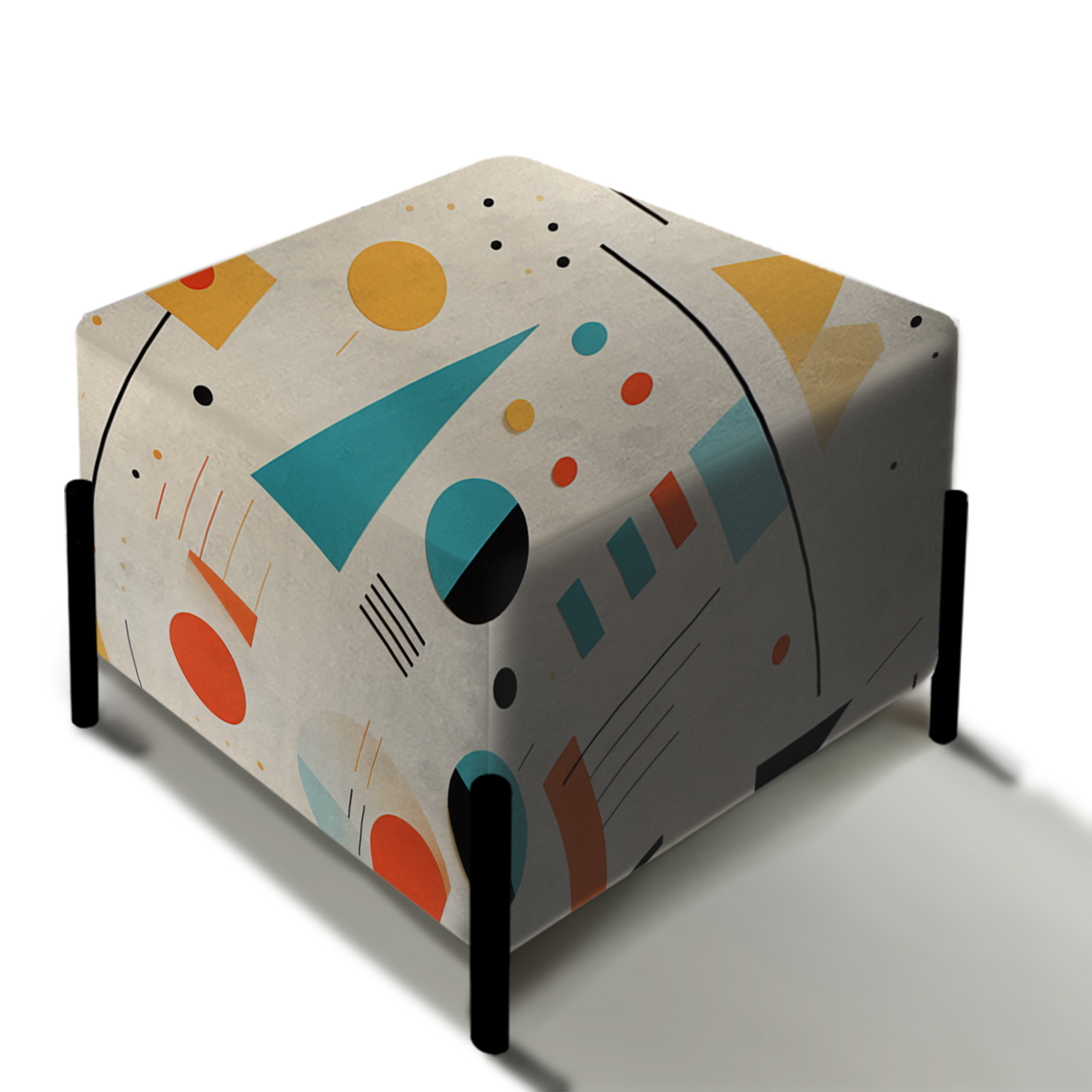 Design Art Retro Geometric Triangular Spheres Melody - Vintage Square ...