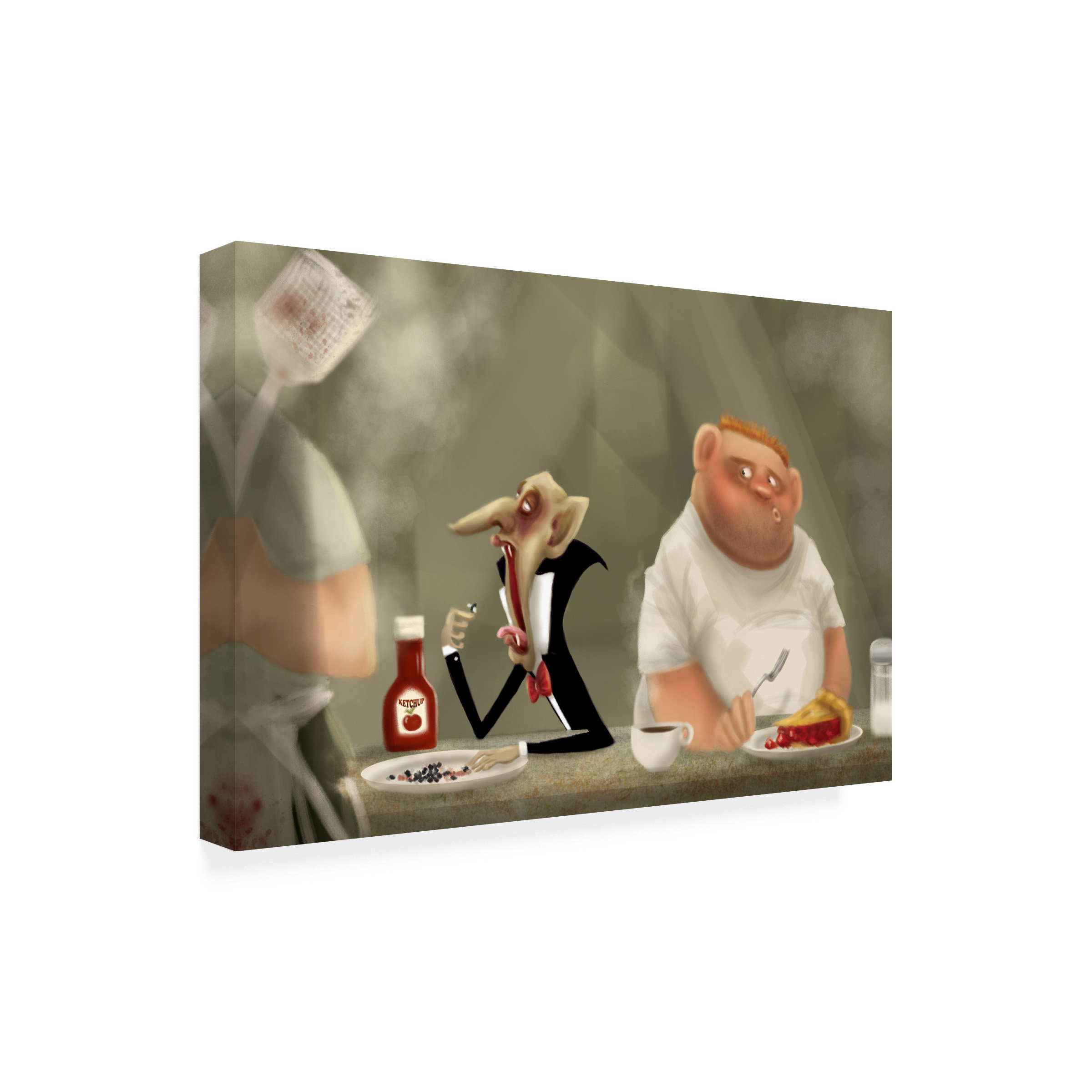 Trinx The All Night Diner On Canvas by Mary Manning Print | Wayfair