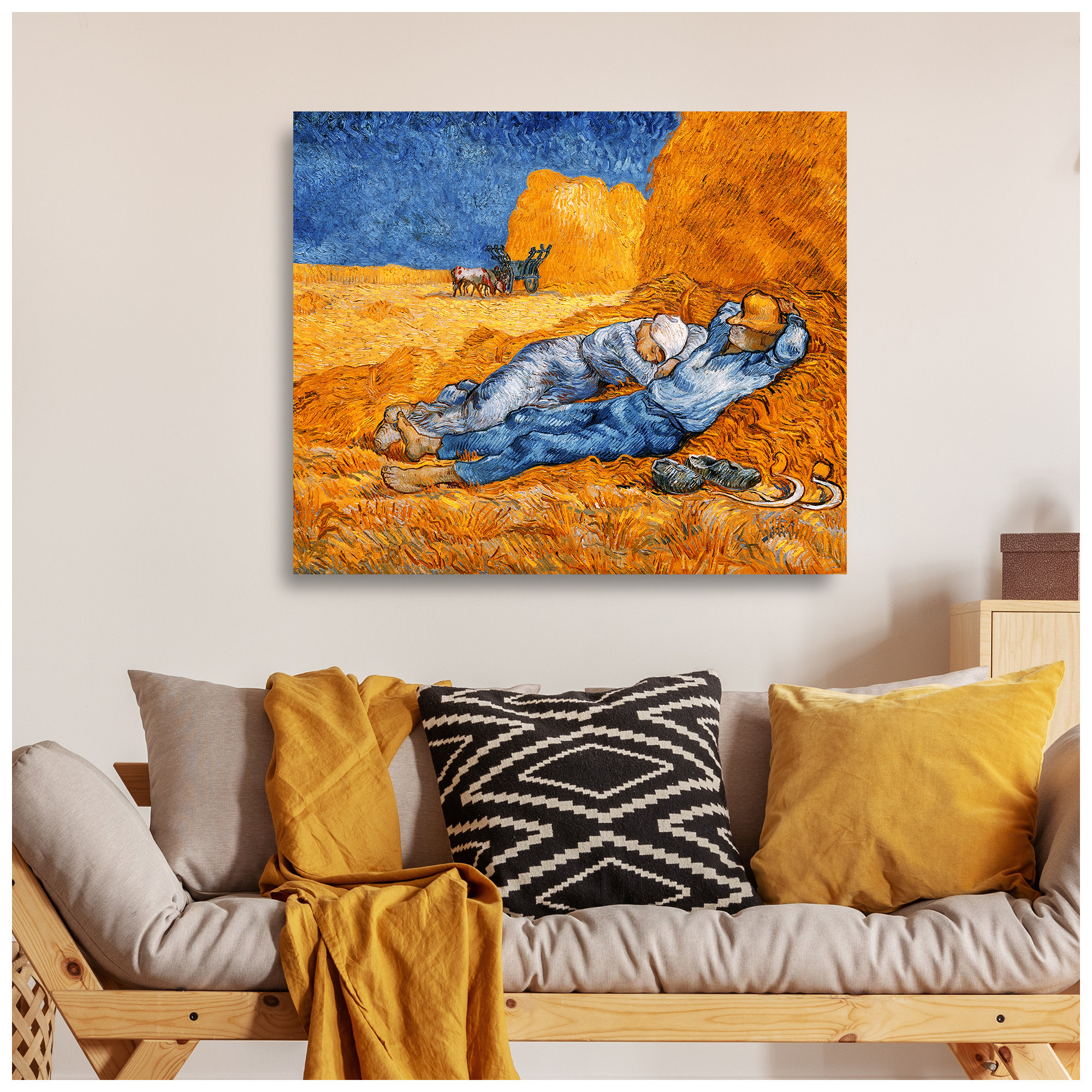 Vault W Artwork Noon Rest from Work (after Millet)by Vincent Van Gogh ...