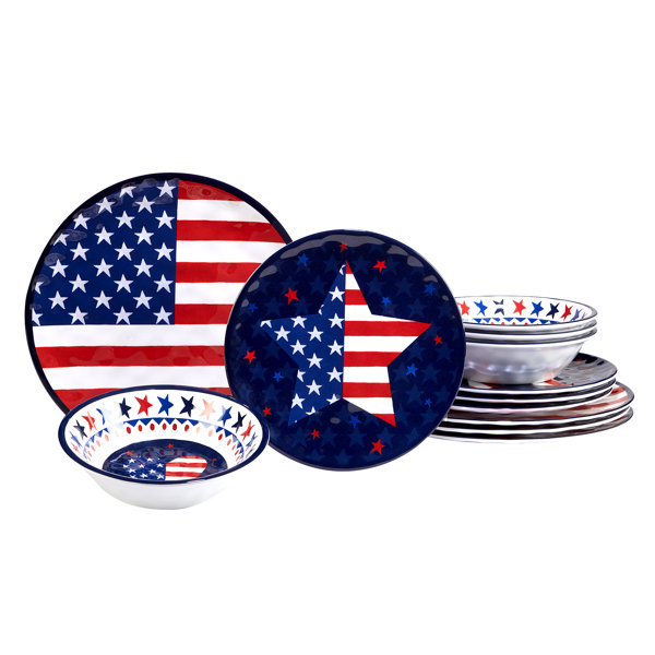 Certified International Stars & Stripes 12 Pc Dinnerware Set & Reviews ...