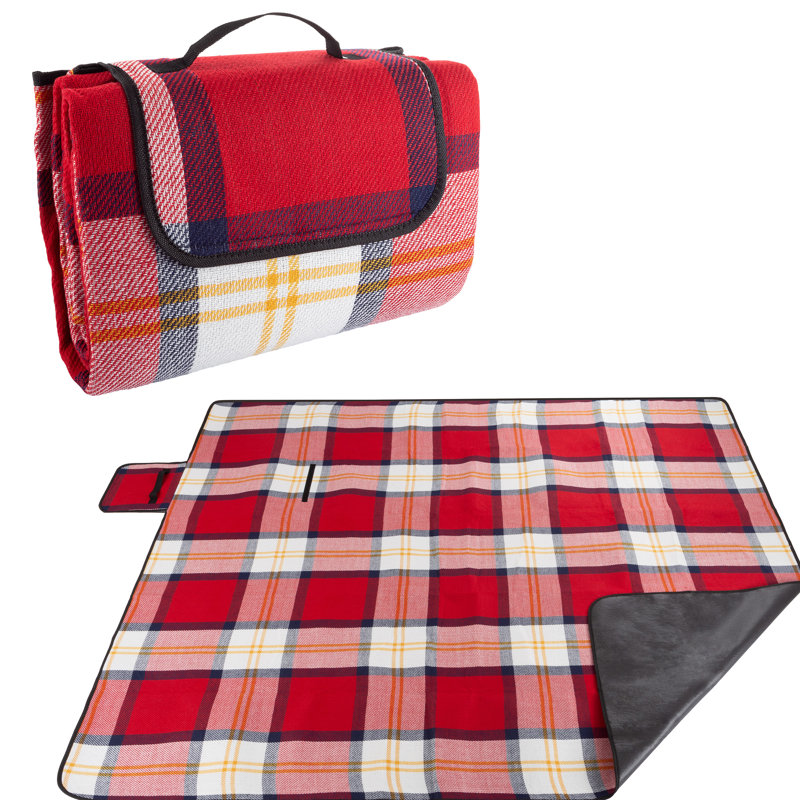 August Grove® Wakeman Waterproof Outdoor Picnic Blanket - Foam Padding ...