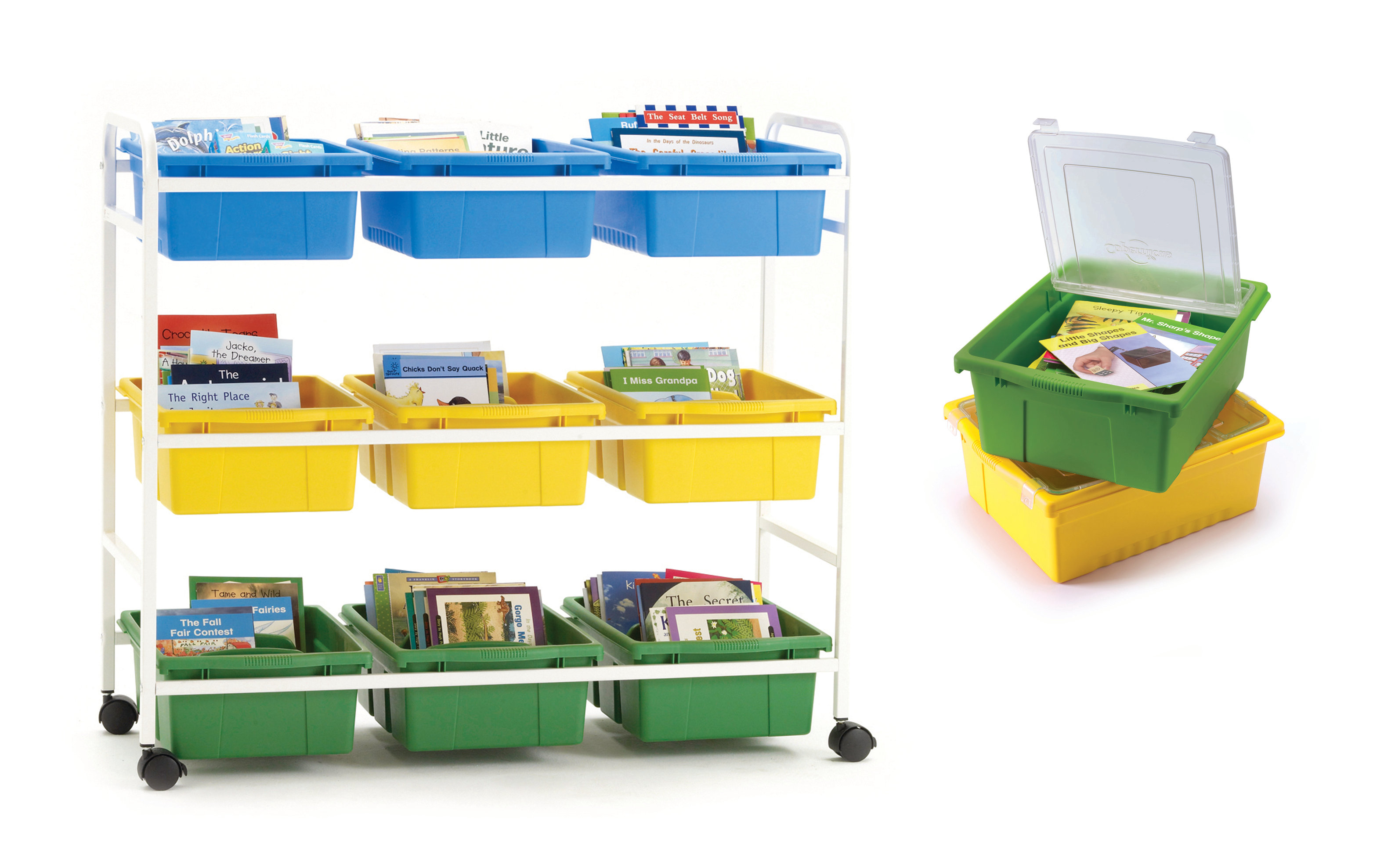 Copernicus Double Sided 9 Compartments Teaching Cart with Bins | Wayfair